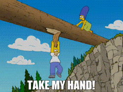 Homer Take My Strong Hand Marge GIF | GIFDB.com