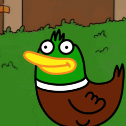 Homer The Duck Disappearing Into Bushes GIF | GIFDB.com