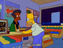 Homer Woohoo At The Store Celebrating GIF | GIFDB.com