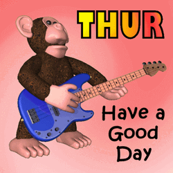 Hope You're Having A Good Day Monkey Playing Guitar GIF | GIFDB.com