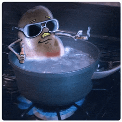 Hot Potato Relaxing In Boiling Water GIF | GIFDB.com