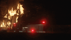 House Exploding On A Big Fire Tonight GIF | GIFDB.com