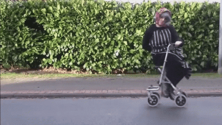 Old Lady Strolling Around GIF | GIFDB.com