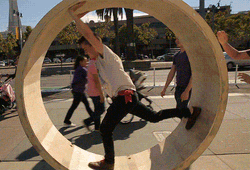 Human Hamster Wheel City Roll GIF | GIFDB.com