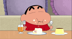 Hunrgy Crayon Shin Chan Eating Dessert GIF | GIFDB.com