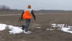 Hunting Man Chasing His Game GIF | GIFDB.com