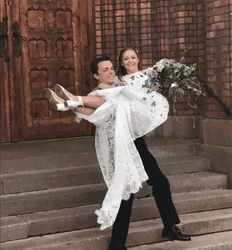 Husband Carrying His Wife After Marriage GIF | GIFDB.com