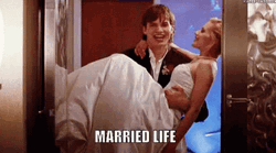 Couple Marriage Smiling Facing Each Other GIF | GIFDB.com