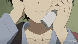 Hyouka Oreki Deafening Voice Call GIF | GIFDB.com