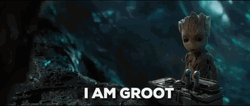 I Am Groot Pointing Down GIF | GIFDB.com