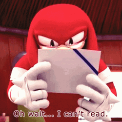 I Cant Read Knuckles The Echidna GIF | GIFDB.com