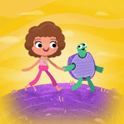 I Like Turtles Walking With Girl GIF | GIFDB.com