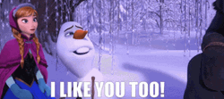 I Like You Too Olaf Ana Frozen GIF | GIFDB.com