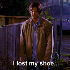 I Lost My Shoe Sam Winchester Supernatural GIF | GIFDB.com