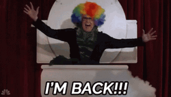 I'm Back Funny Clown GIF | GIFDB.com