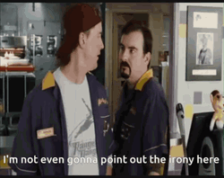 I'm Not Gonna Point The Irony Here GIF | GIFDB.com