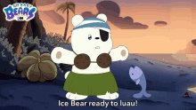 Ice Bear Ready To Luau Hawaii Hip Dance GIF | GIFDB.com