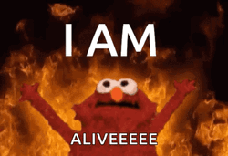 Im Not Dead Yet Elmo Sesame Street GIF | GIFDB.com