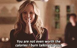 Im Not Worthy Humble Caroline Forbes GIF | GIFDB.com