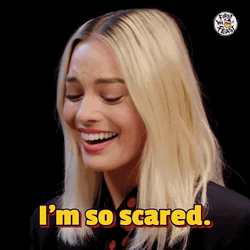 Im So Scared Margot Robbie GIF | GIFDB.com
