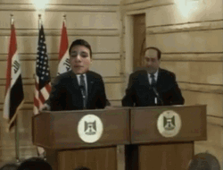 Imitated Face Of George Bush Shoe Throwing GIF | GIFDB.com