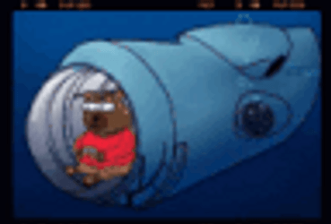 Implosion Of Submarine Carrying Cartoon Bear GIF | GIFDB.com