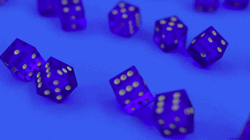 Infinite Loop Blue Glass Game Dice GIF | GIFDB.com