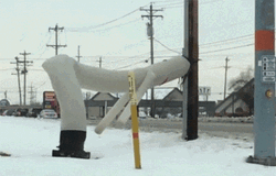 Inflatable Tube Man Twerking In Snow GIF | GIFDB.com