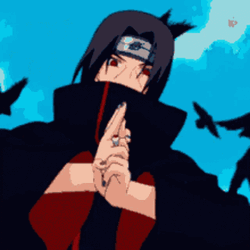 Itachi Uchiha Flicking Sasuke's Forehead GIF | GIFDB.com