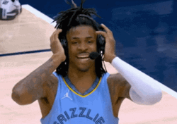 Ja Morant Talking Laughing Headphones GIF | GIFDB.com