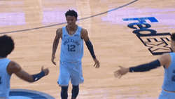 Ja Morant Team High Five GIF | GIFDB.com