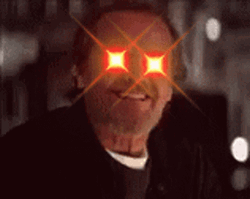 Jack Nicholson Nodding Laser Eyes GIF | GIFDB.com
