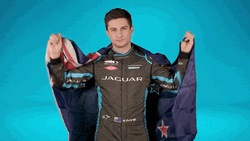 Jaguar Mitch Evans Flag GIF | GIFDB.com
