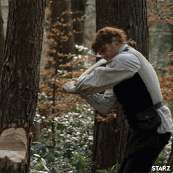 Jamie Fraser Chopping Tree GIF | GIFDB.com
