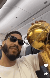 Jayson Tatum Championship Trophy GIF | GIFDB.com