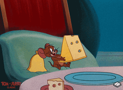 Jerry Mouse Eating Triangle Cheese GIF | GIFDB.com