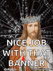 Jesus With Glittering Background Nice Job GIF | GIFDB.com