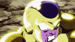 Jiren The Gray Punching Golden Frieza GIF | GIFDB.com