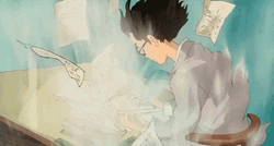 Jiro Horikoshi Writing Fire The Wind Rises GIF | GIFDB.com