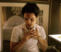 Joe Goldberg Talking Self GIF | GIFDB.com