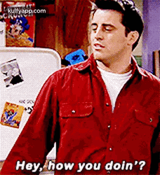 Friends Joey Hey How You Doin Nod GIF | GIFDB.com
