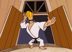 Johnny Bravo Sickened But Curious GIF | GIFDB.com