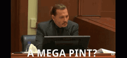 Johnny Depp A Mega Pint GIF | GIFDB.com
