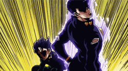 Jojo's Bizarre Adventure Josuke And Koichi Tandem GIF | GIFDB.com