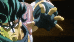Jojo's Bizarre Adventure Star Platinum Versus Hierophant Green GIF | GIFDB.com