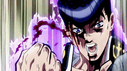 Jojo/s Bizarre Josuke Crazy Diamond Bloody Attack GIF | GIFDB.com