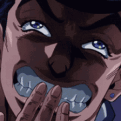 Jojo's Bizarre Josuke Trying Hard Not To Laugh GIF | GIFDB.com