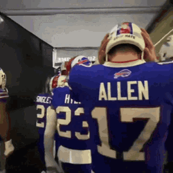 Josh Allen Tapping His Helmet GIF | GIFDB.com