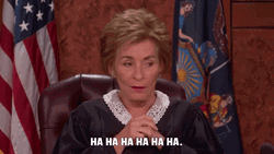 Judge Judy Laughing Clenching Fingers GIF | GIFDB.com
