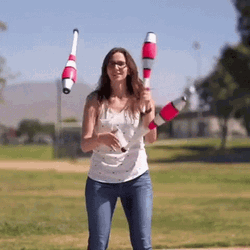 Competitive Juggling Pins Performance GIF | GIFDB.com